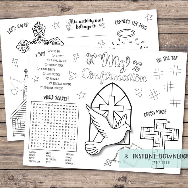 Confirmation Coloring Pages - Etsy