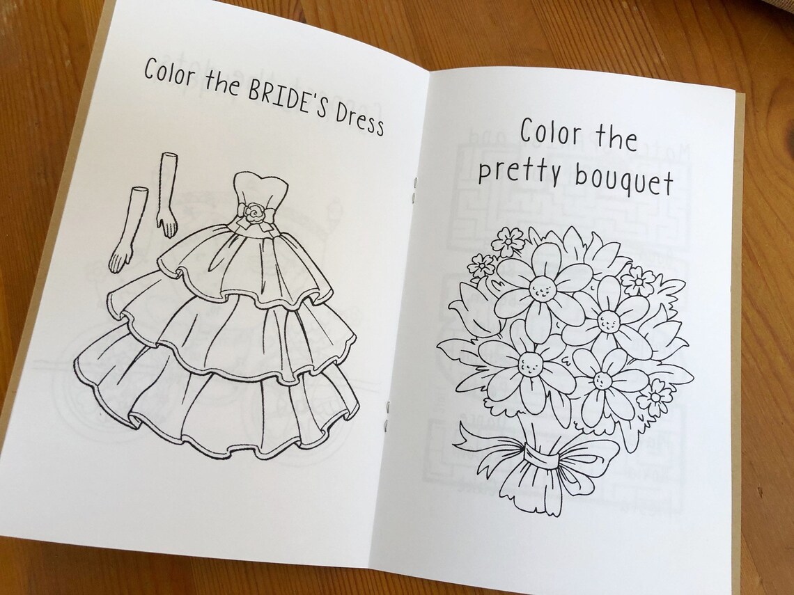 Personalized Kids Wedding Coloring Book Kids Wedding Favor - Etsy