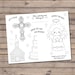 Confirmation Coloring Activity Sheets, Printable Placemat (instant ...