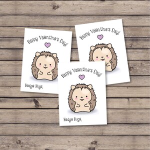 Valentine's Day Exchange Cards, Hedgehog, Cute Hedgehog Valentine ...