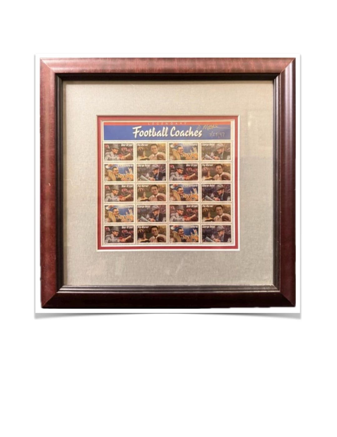 Legendary Football Coaches Framed USPS First Day Release (1997), Signed ...