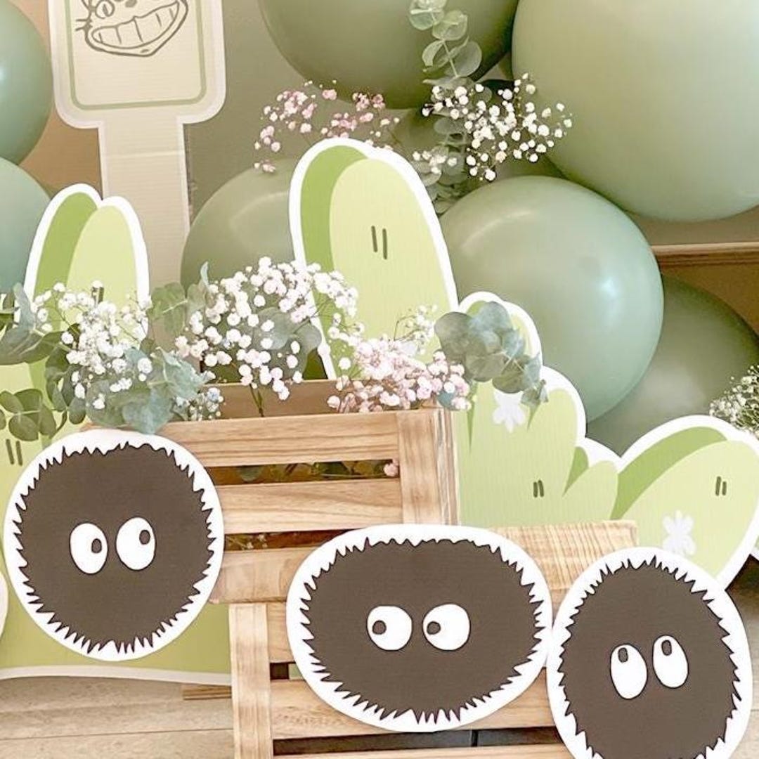 Susuwatari Soot Sprite Cutout: Totoro Birthday Party Decor (digital ...