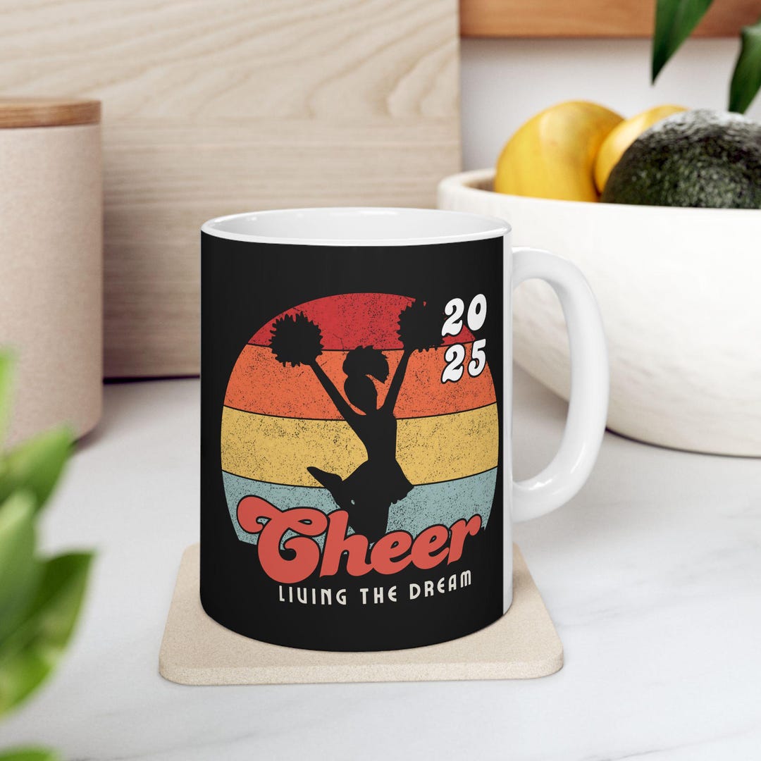 Cheerleading Mug - Ceramic Vintage Style Cup - Etsy