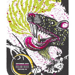 MELVINS Screen Print Gig Poster Portland, Oregon 2010, Green, Rat, Pink ...