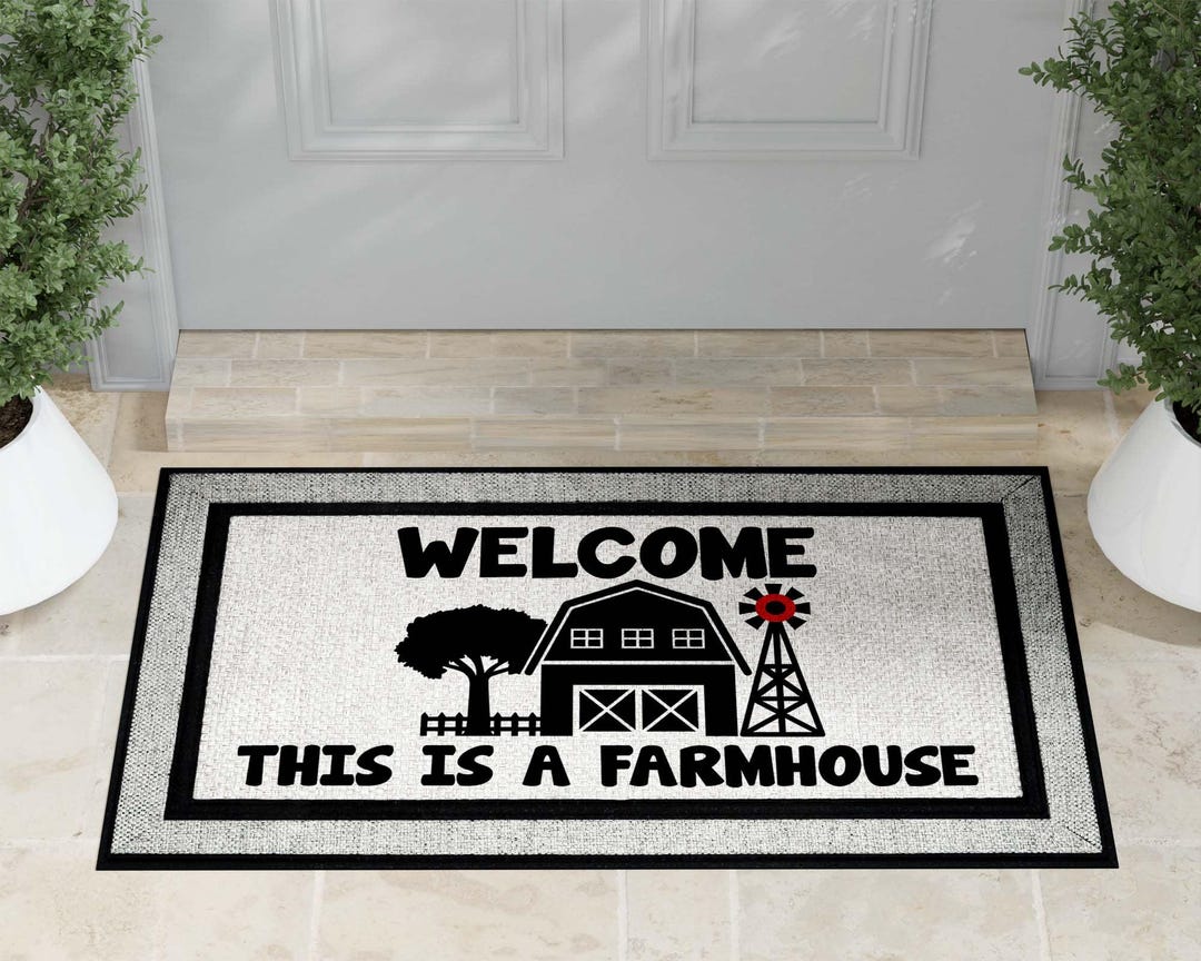 Door Mat | Welcome This is a Farmhouse - Etsy