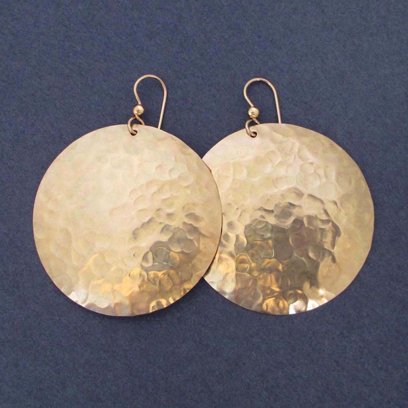 Large Disc Earrings - Etsy