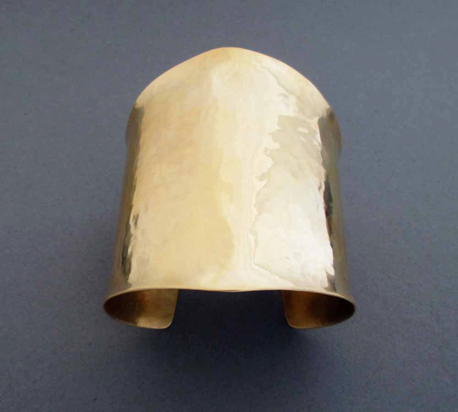 Shiny Gold Tone Wide Gold Cuff Bracelet in Hammered Brass | Etsy