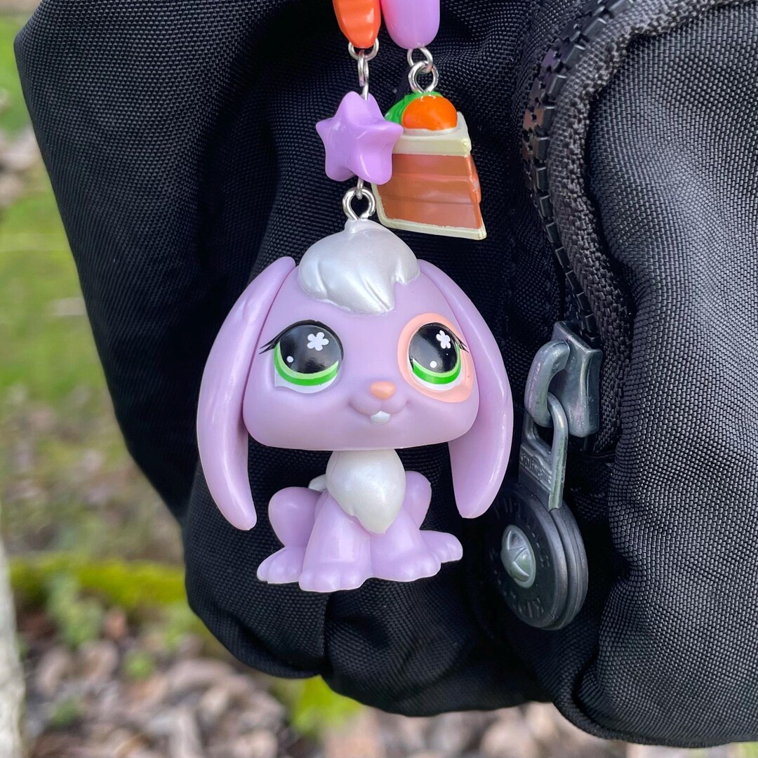 Littlest Pet Shop Keychain, LPS Bunny Handmade Bag Charm - Etsy