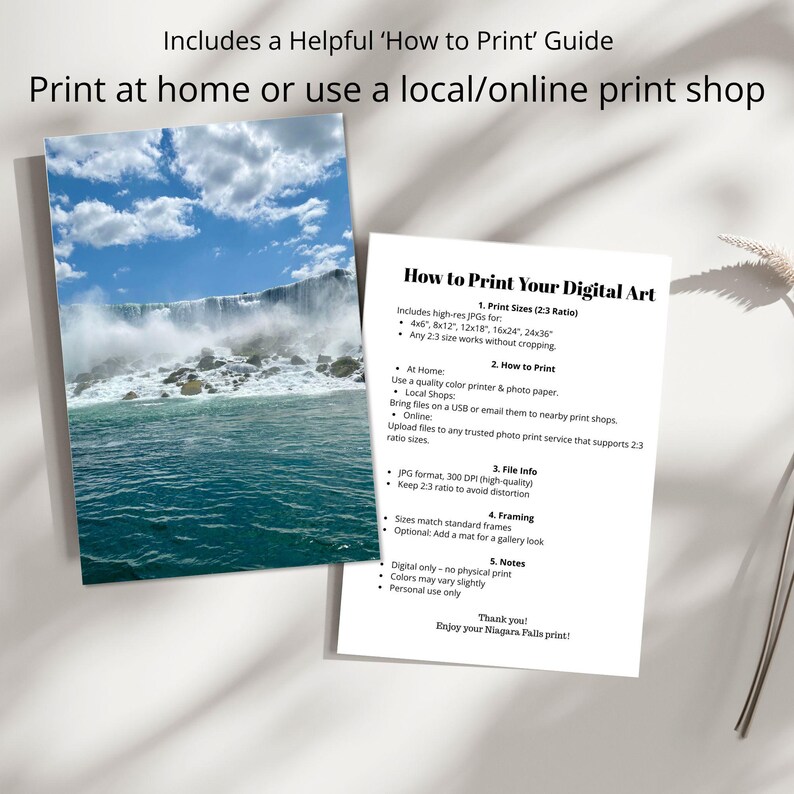Niagara Falls Printable Wall Art – Original Photography – 2:3 Ratio ...