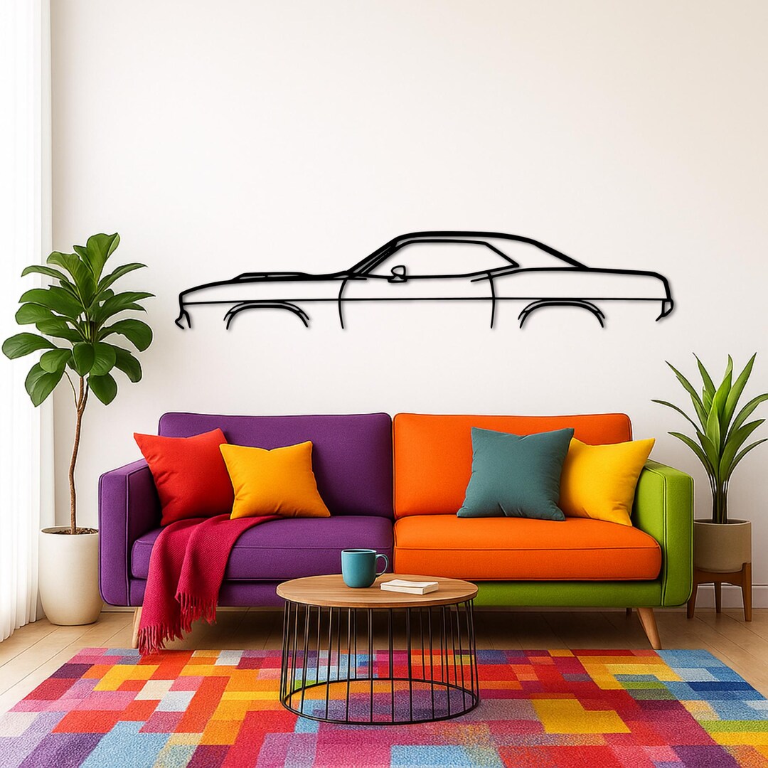 Barra*cuda 1970 Classic Silhouette Metal Wall Art | Car Guy Gift | Car ...
