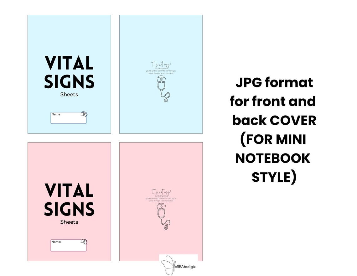 Vital Signs Log Sheet: Nursing Student Clinical Record (PDF Template ...