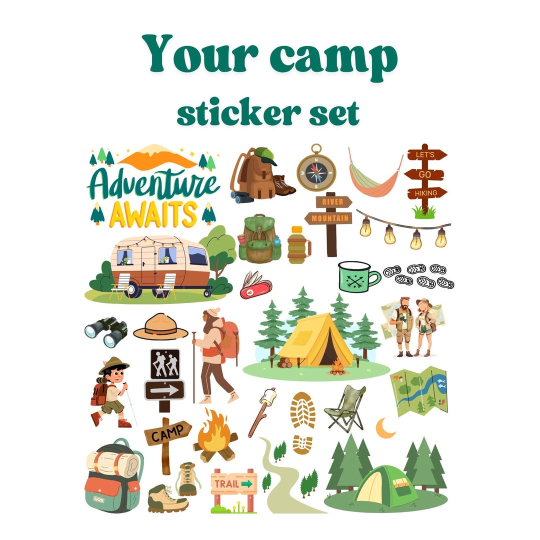 Your Camp Sticker Set | Funny Camping | Campground | Sticker Pack - Etsy