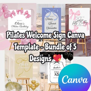 Pilates Welcome Sign Canva Template – Bundle of 5 Designs - Etsy
