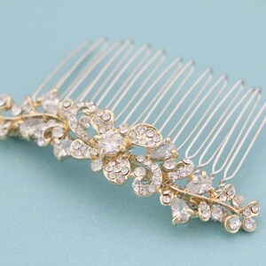 Wedding Side Hair Comb Bridal Comb Hairpiece Bohemian Rose Gold Wedding ...