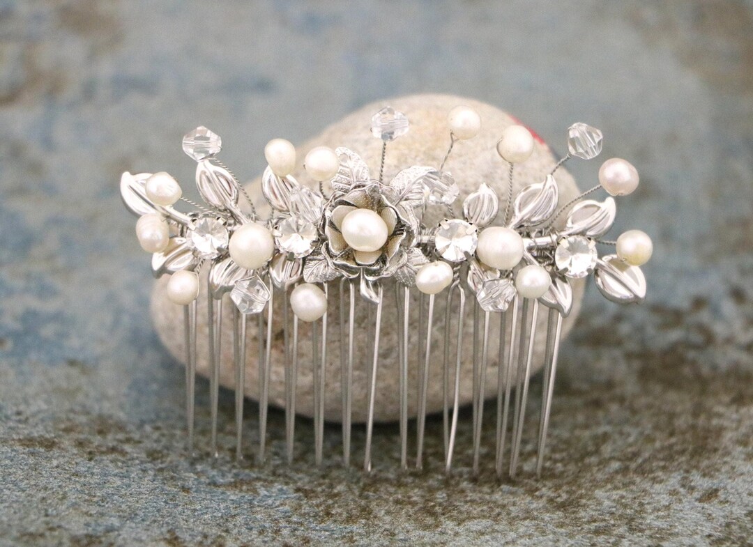 Gold Sparkle Crystal Hair Comb Bridal Side Headpiece Boho Hair Piece ...