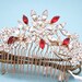 Ruby Red Hair Comb - Etsy