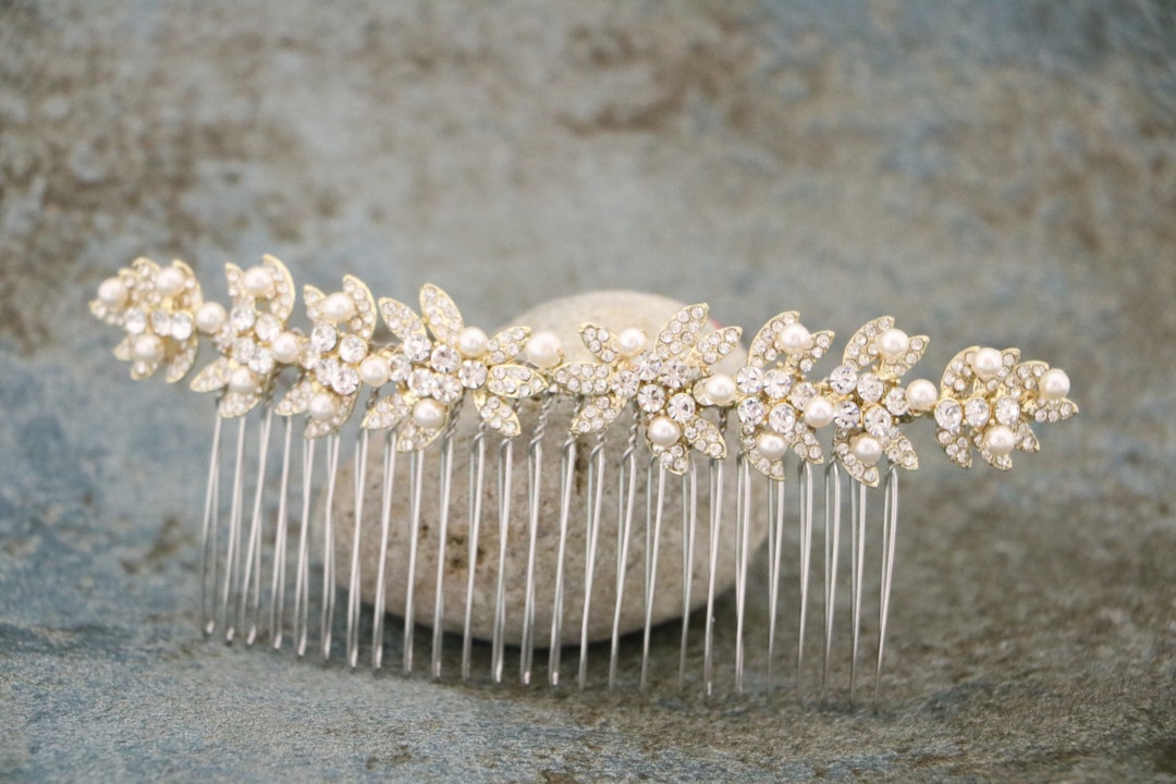 Large Wedding Hair Comb Side Bridal Headpiece Bridal Hair Jewelry ...