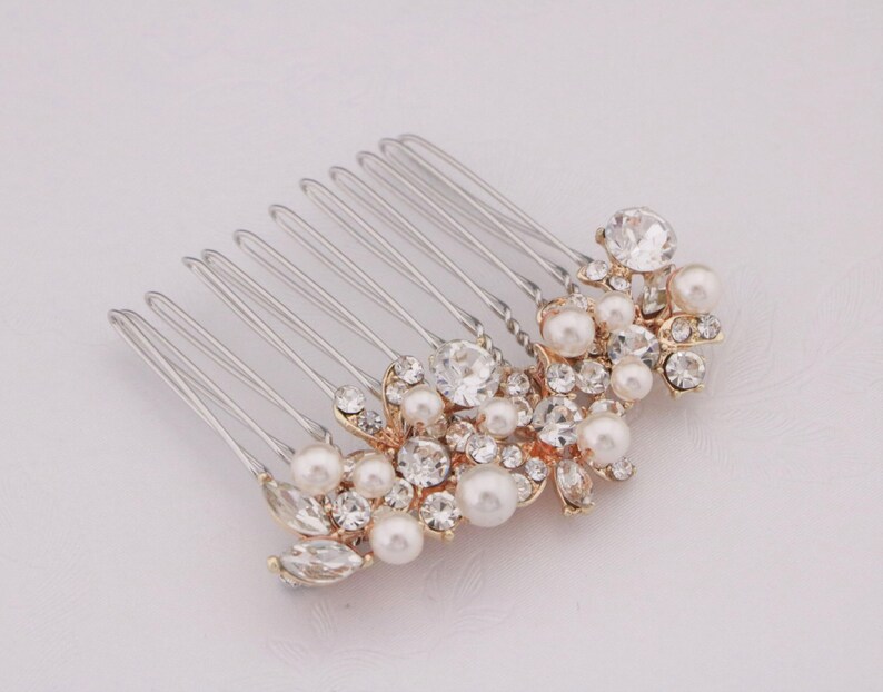 Vintage Inspired Wedding Hair Comb Pearl Hair Piece Bohemian Bridal ...