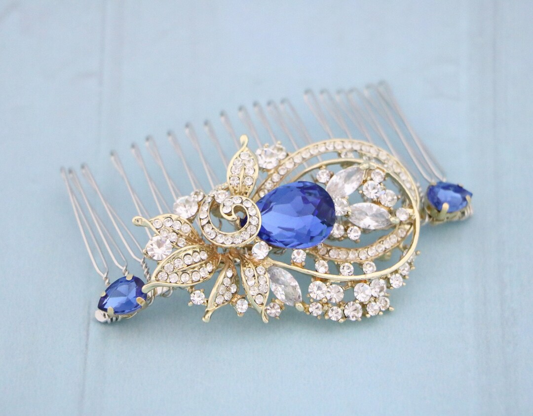 Dusty Blue Hair Comb Wedding Bridal Hair Comb Wedding Accessories ...