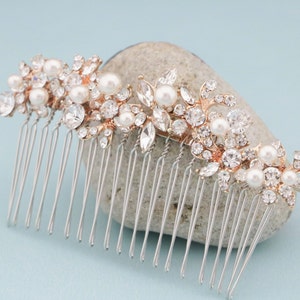 Vintage Inspired Wedding Hair Comb Pearl Hair Piece Bohemian Bridal ...