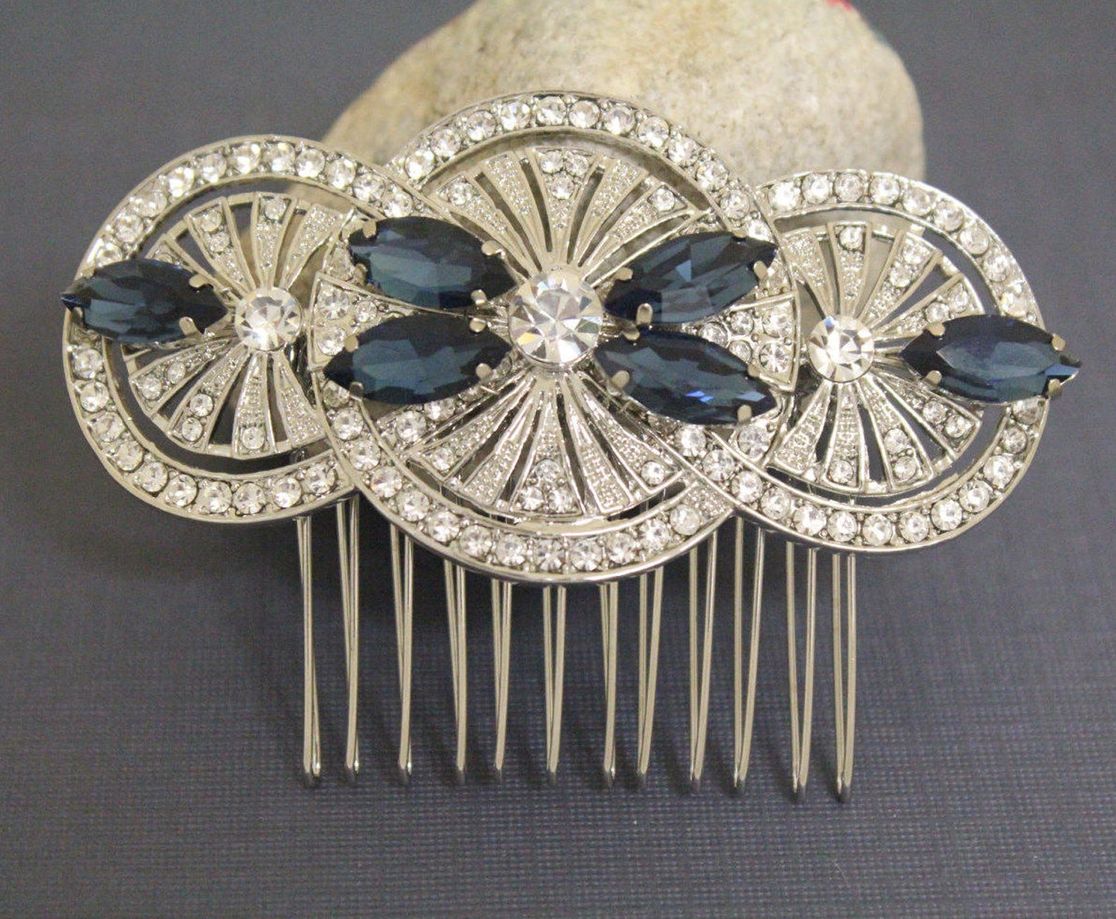 Vintage Style Bridal Rhinestone Hair Comb,art Deco Style Wedding Hair ...