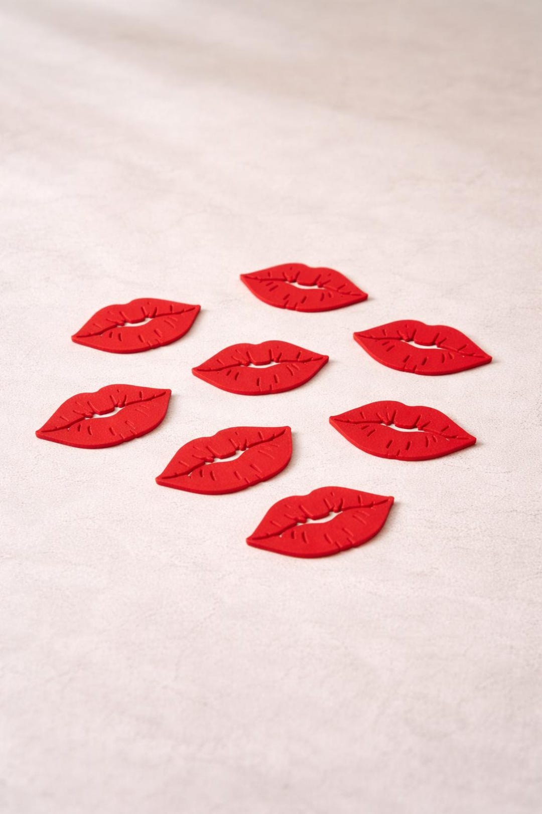 3D Printed Red Lips Decor, Valentine's Day Embellishments (set of 8/10 ...