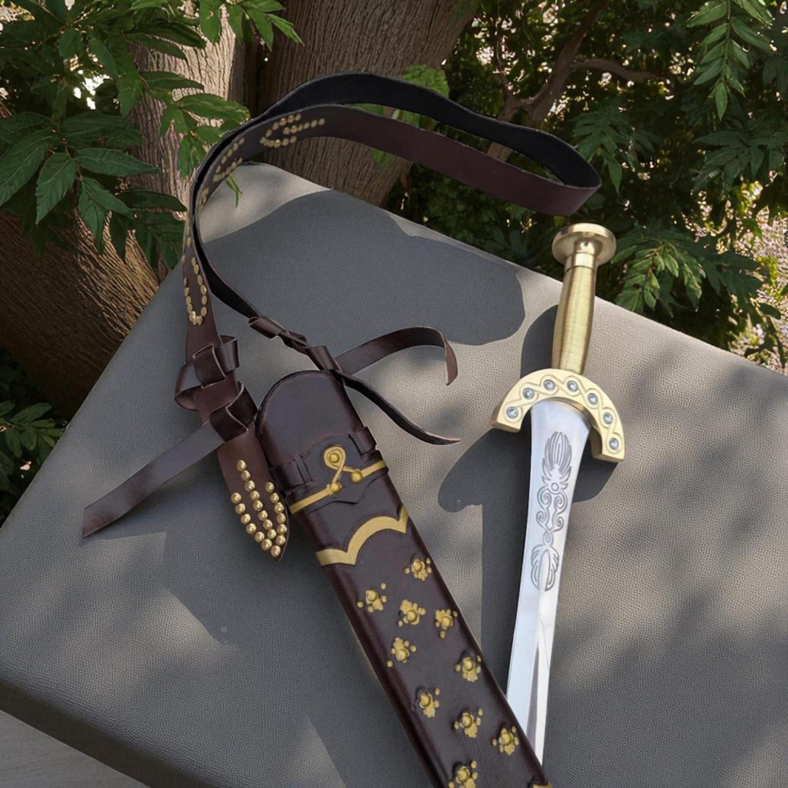 Handmade Perseus Sword Replica: High Carbon Steel, Clash of the Titans ...
