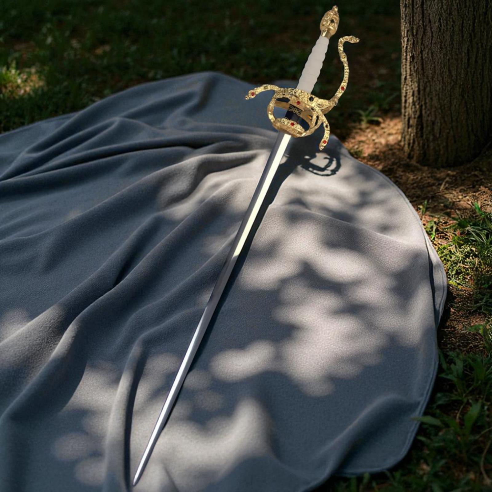 Princess Bride Inigo Montoya Rapier Replica: Gold Hilt, Faux Gemstones ...