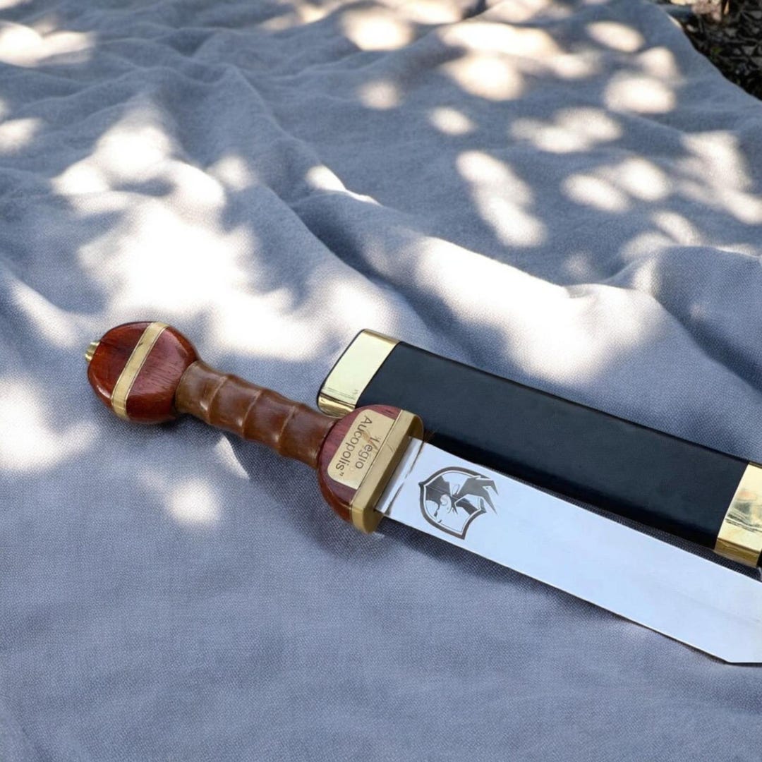 Hand-forged Roman Gladius Sword: Stainless Steel Replica With Rosewood ...