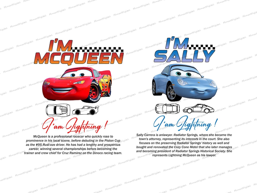 Lightning Mcqueen and Sally Couple Png, Disneyland Pixar Cars Matching ...