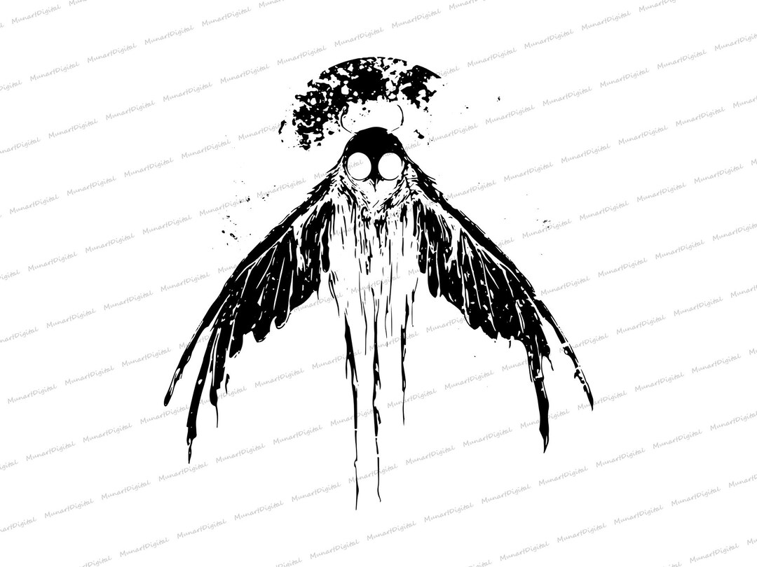 Cryptozoology SVG, Mothman Graphic SVG Cryptid Gift for Him or Her Folk ...