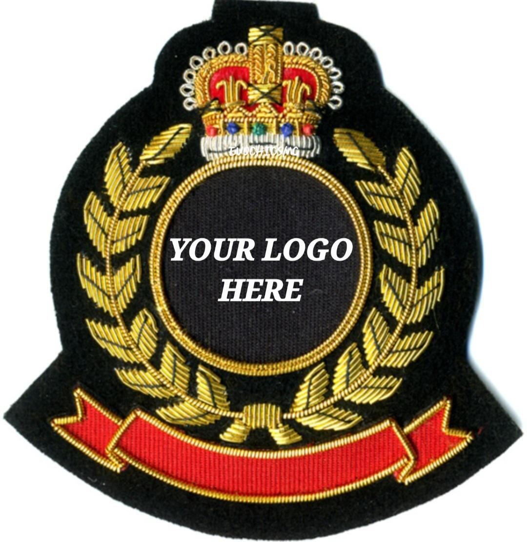 Custom Gold Bullion Embroidered Patch: Handmade Crest, Logo, or Emblem ...