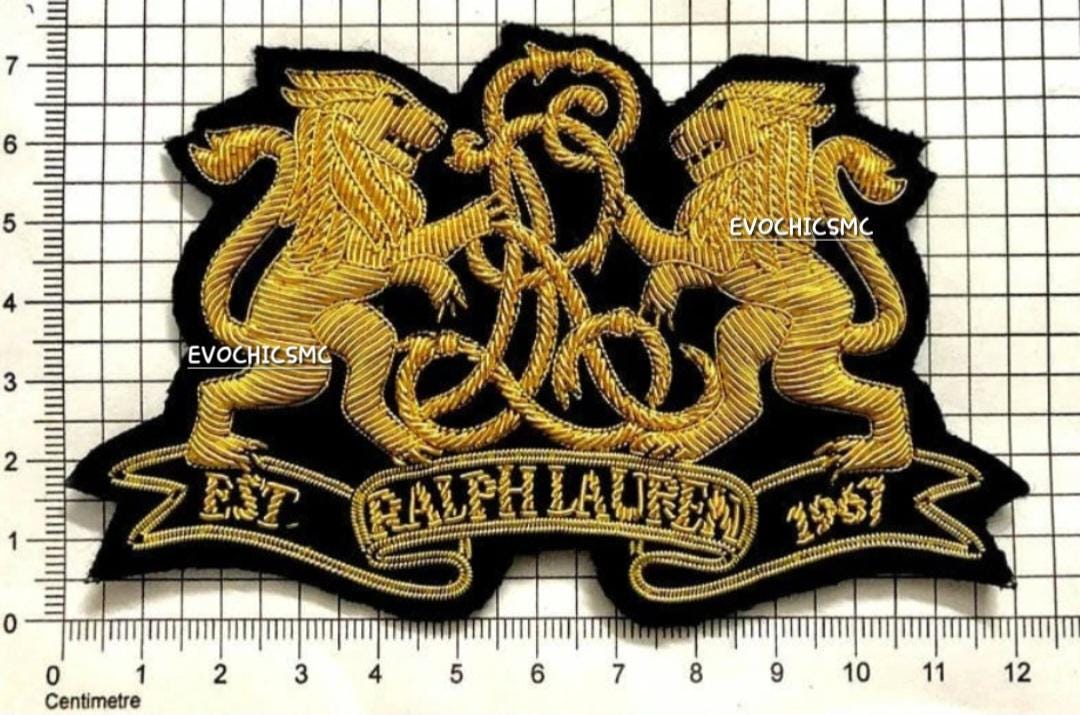 Handmade Bullion Wire Crest Polo Patch: RL Embroidered Blazer Badge - Etsy