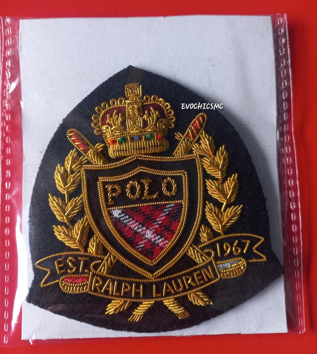 Handmade Bullion Wire Crest Patch: Polo Embroidered Blazer Badge - Etsy