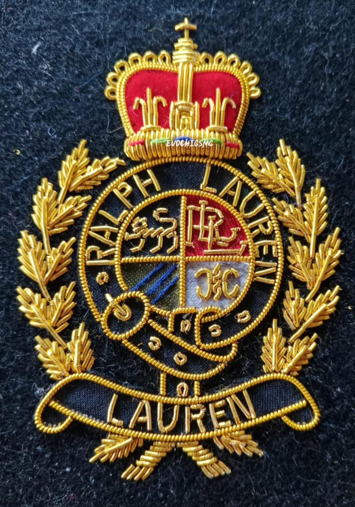 Polo Ralph Laurenhandmade Bullion Wire Crest Patch: Embroidered Blazer ...