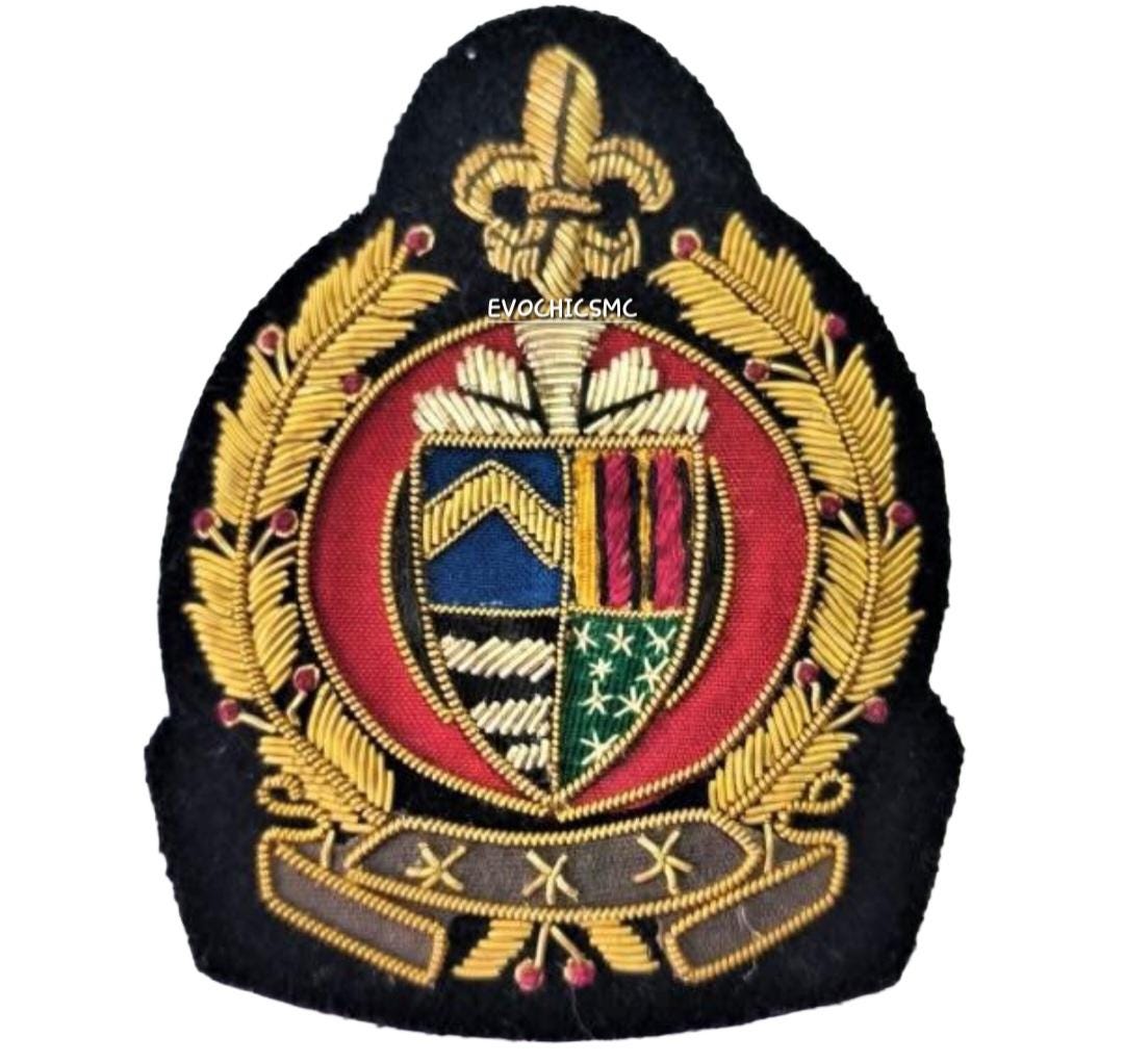 Handmade Bullion Wire Crest Polo Patch: Embroidered Blazer Badge Sew On ...