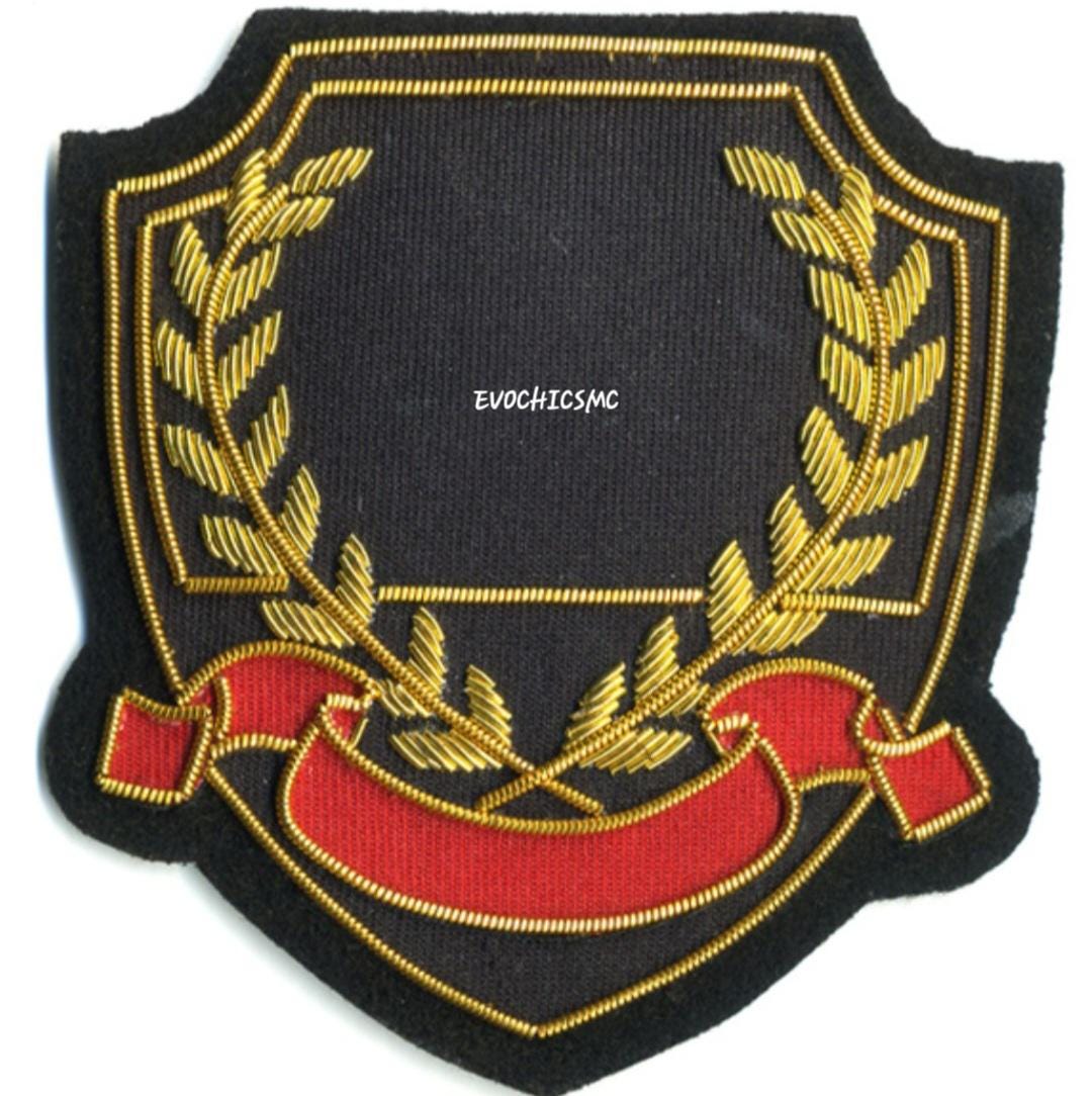 Custom Gold Bullion Embroidered Patch: Handmade Crest, Logo, or Emblem ...