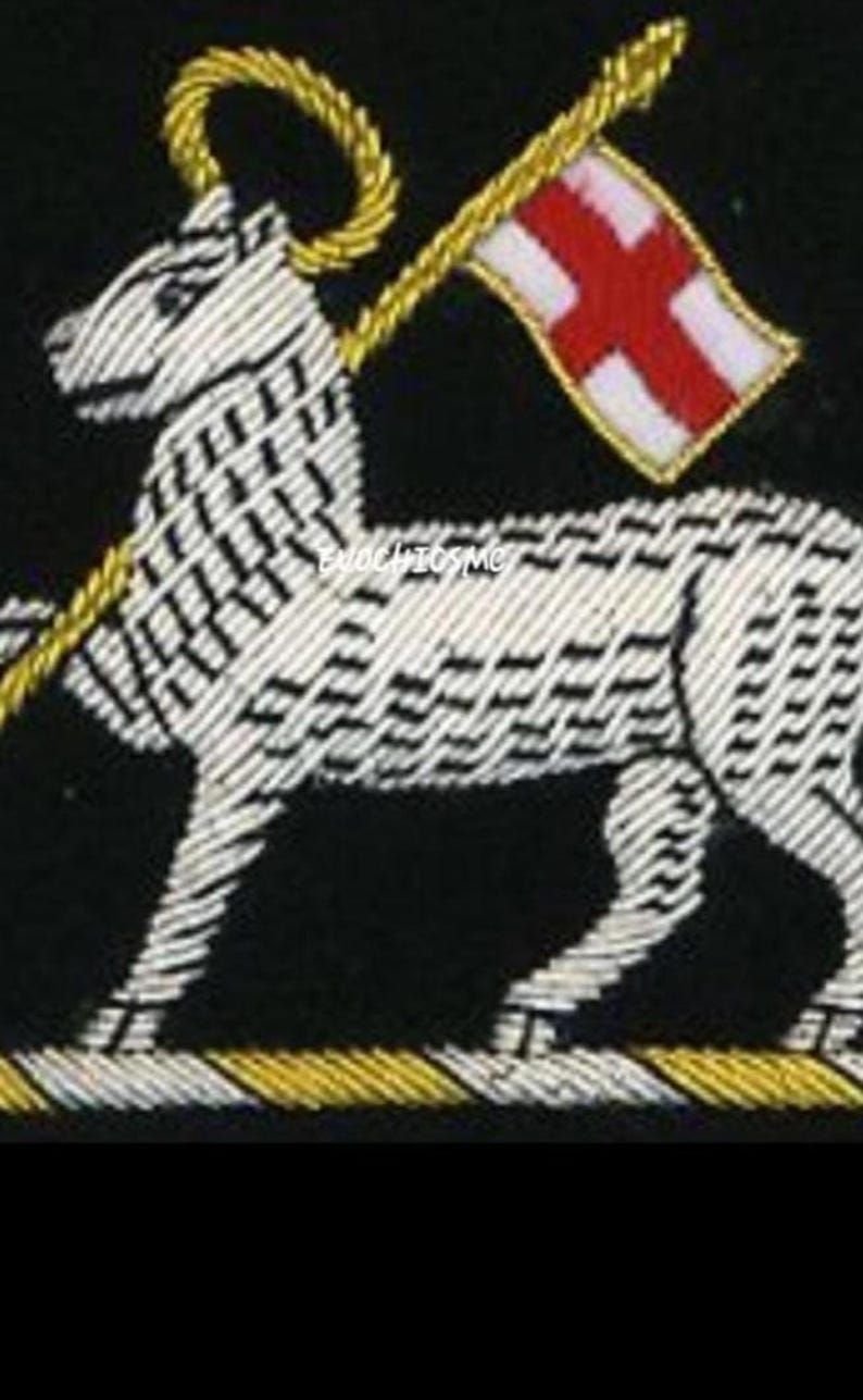 Lamb of God Bullion Wire Patch: Agnus Dei Religious Embroidery - Etsy