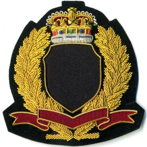 Custom Gold Bullion Embroidered Patch: Handmade Crest, Logo, or Emblem ...