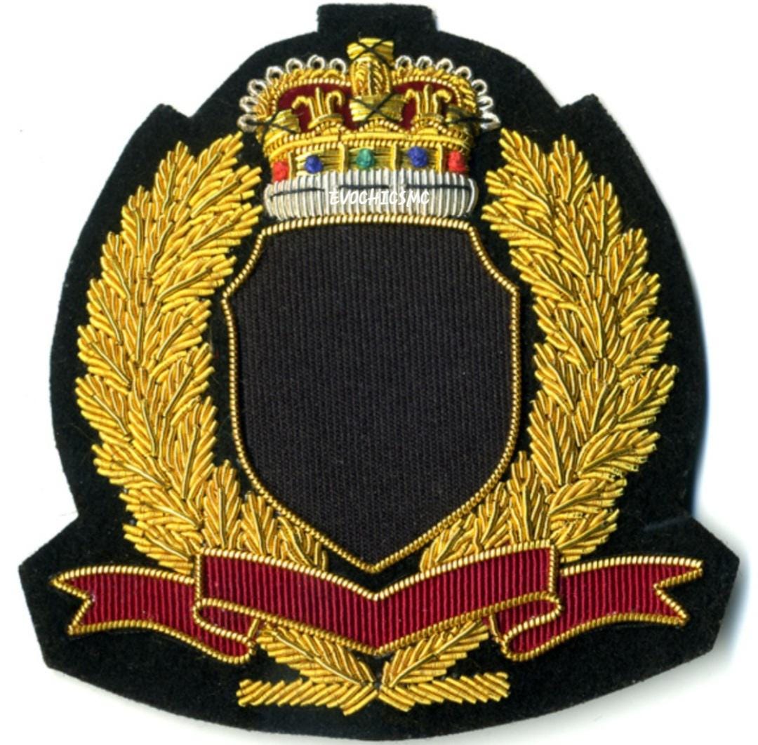 Custom Gold Bullion Embroidered Patch: Handmade Crest, Logo, or Emblem ...