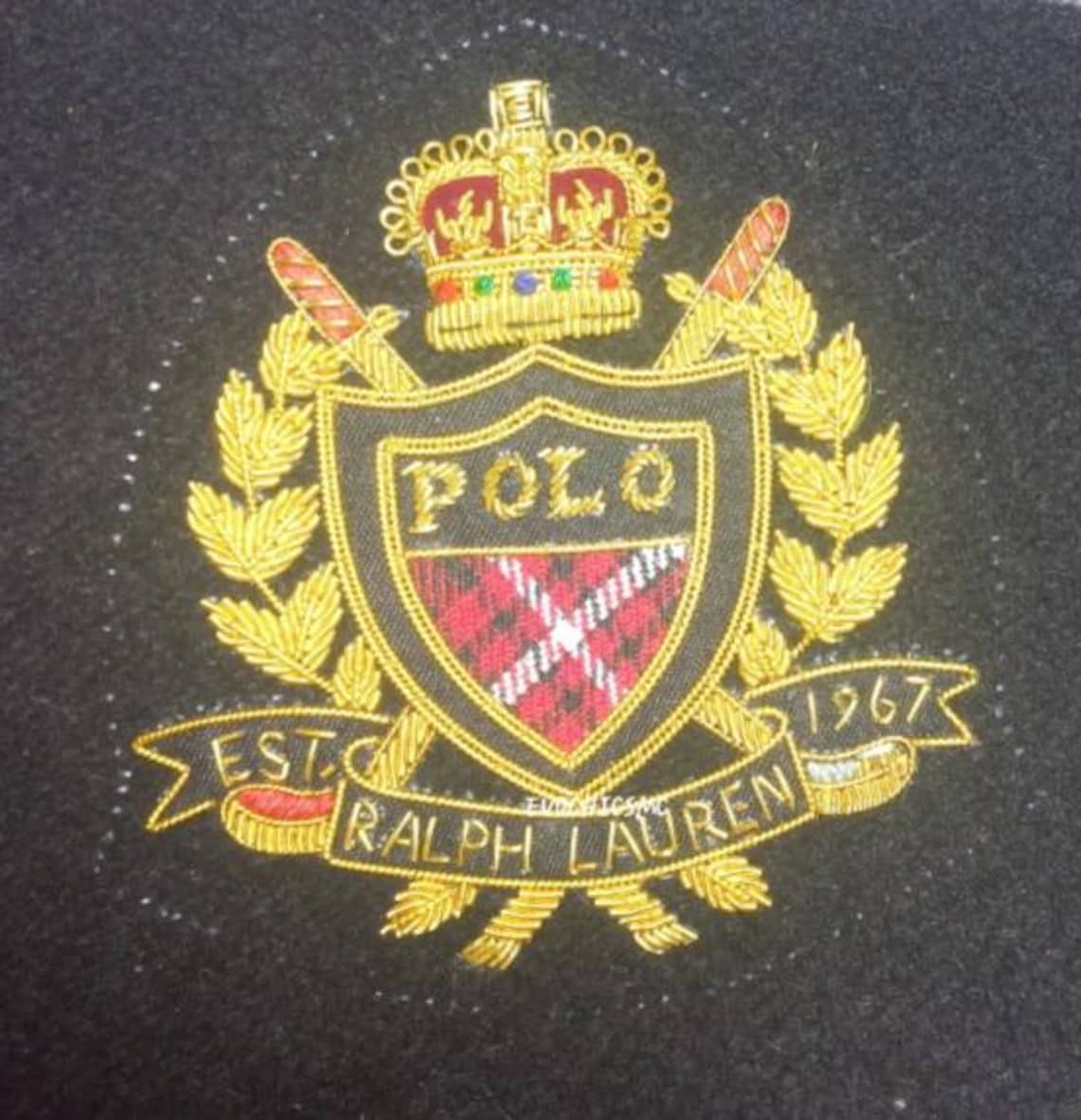 Handmade Bullion Wire Crest Patch: Polo Embroidered Blazer Badge - Etsy