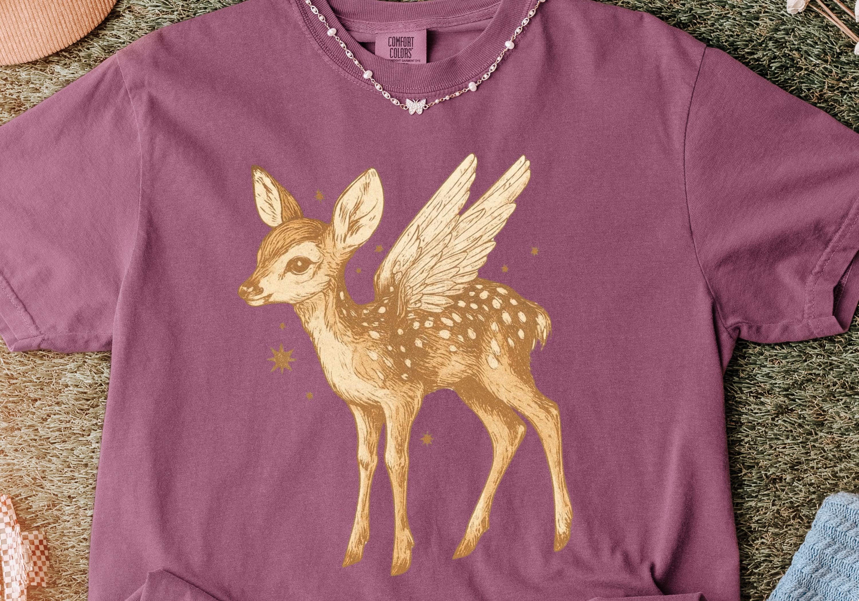 Comfort Colors Cottagecore Fawn Shirt, Mystical Deer Tee, Dark Academia ...