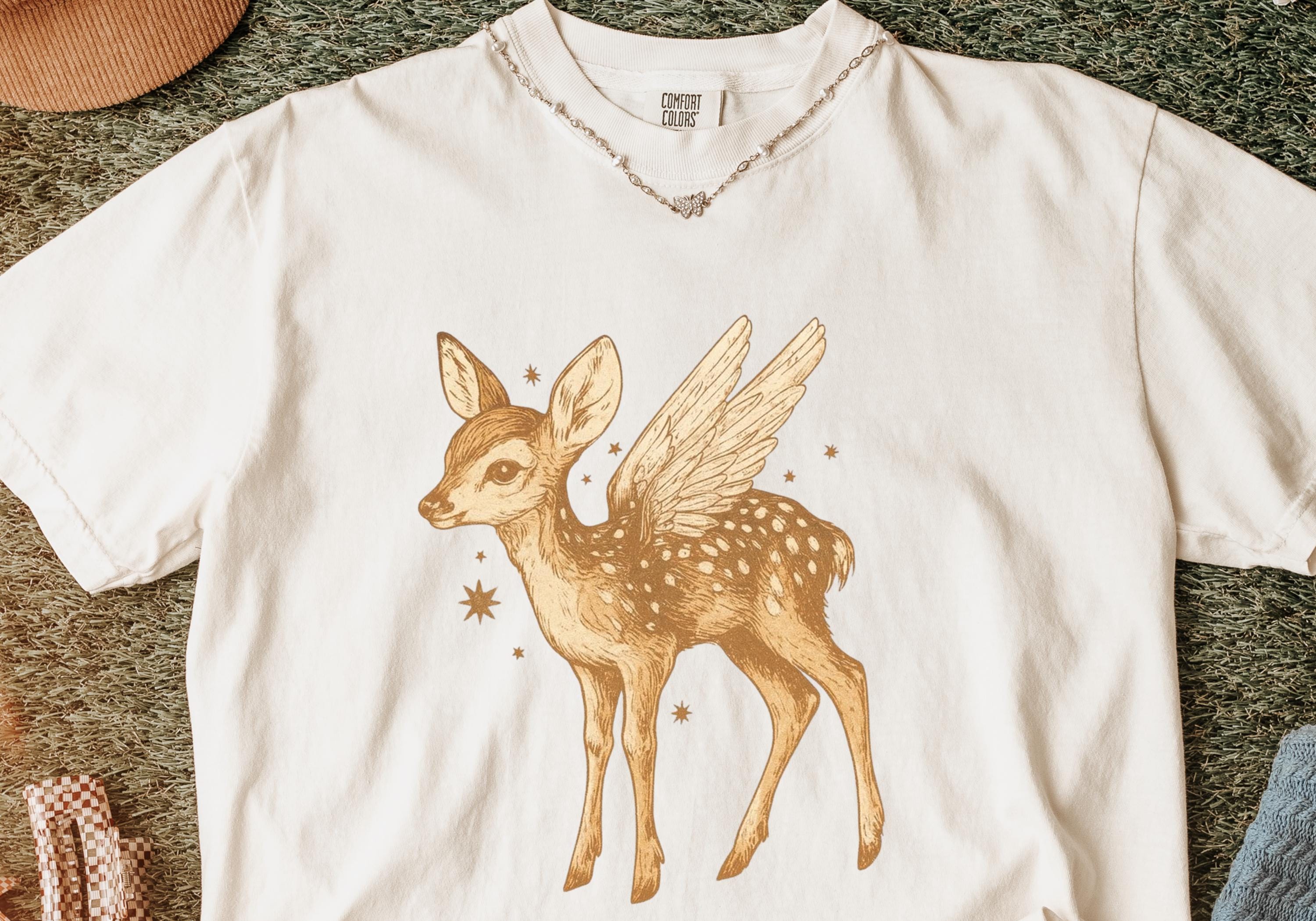 Comfort Colors Cottagecore Fawn Shirt, Mystical Deer Tee, Dark Academia ...