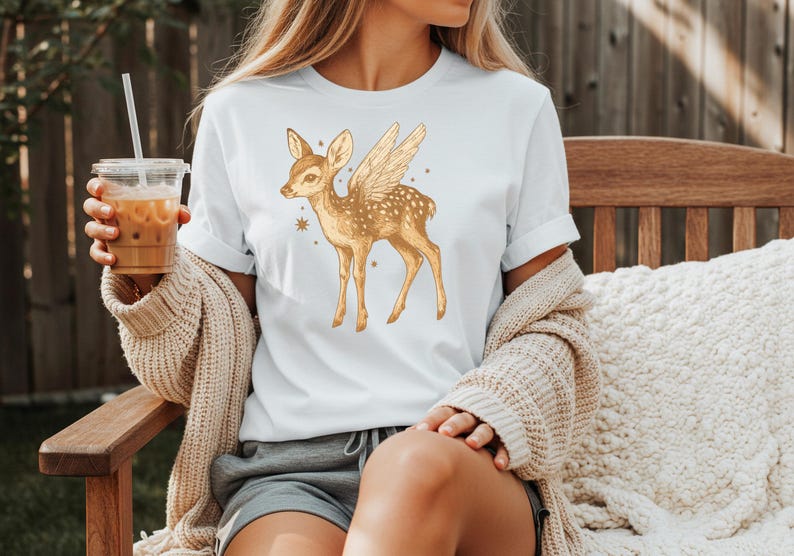 Comfort Colors Cottagecore Fawn Shirt, Mystical Deer Tee, Dark Academia ...