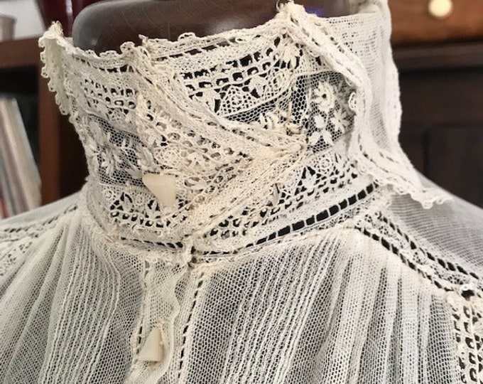 Antique Edwardian Lace Blouse 1900 Circa Museum Quality - Etsy
