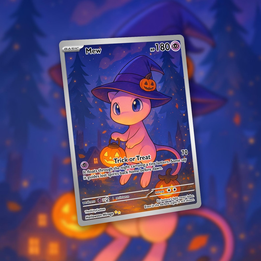 Mew Halloween Holographic! Custom Made! - Etsy