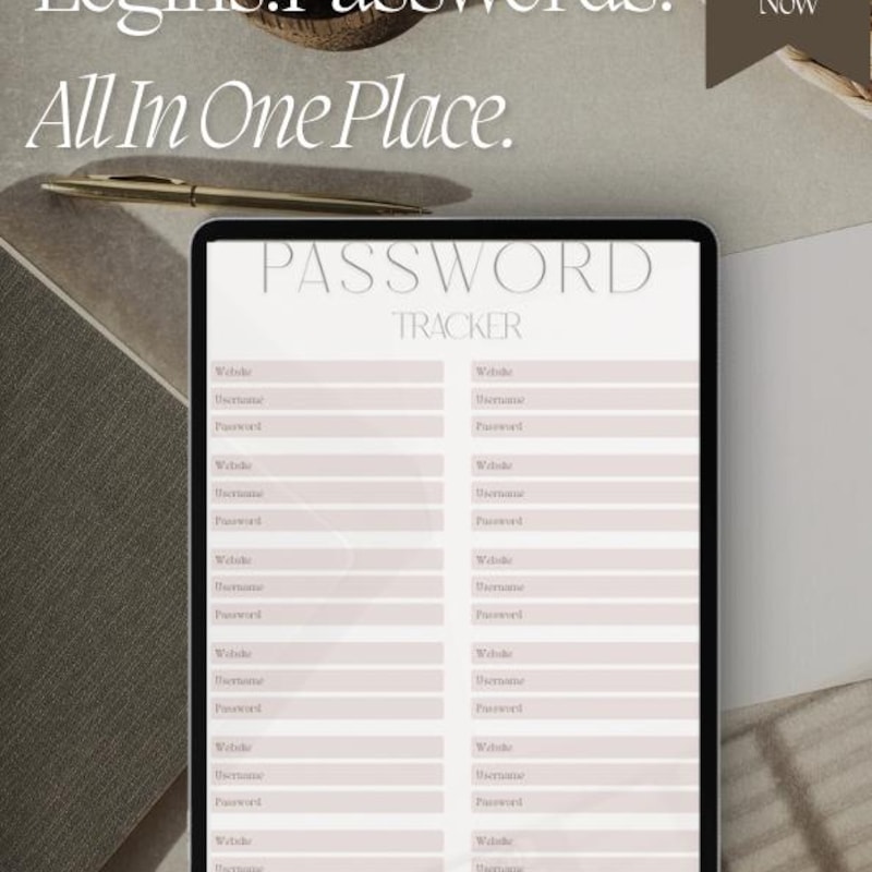 Password Tracker - Etsy