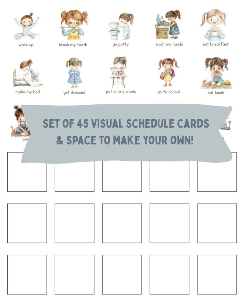 Learn to Tell Time Clock Printable for Kids Toddler Routine Chart ...