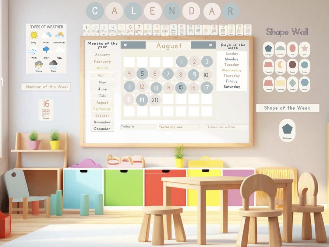 Editable Calendar Bundle: Classroom and Homeschool Printable - Etsy