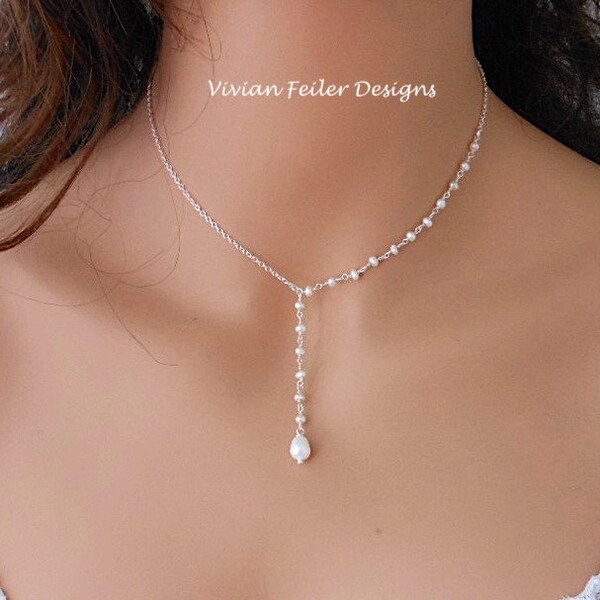 Pearl Y Necklace - Etsy